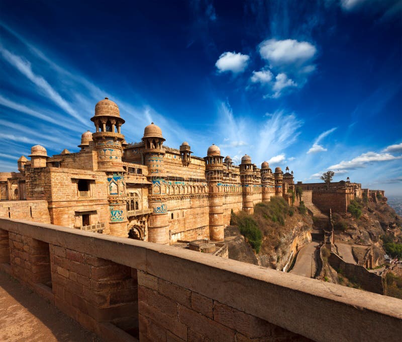 Gwalior fort stock photo. Image of edifices, fortress - 23827074