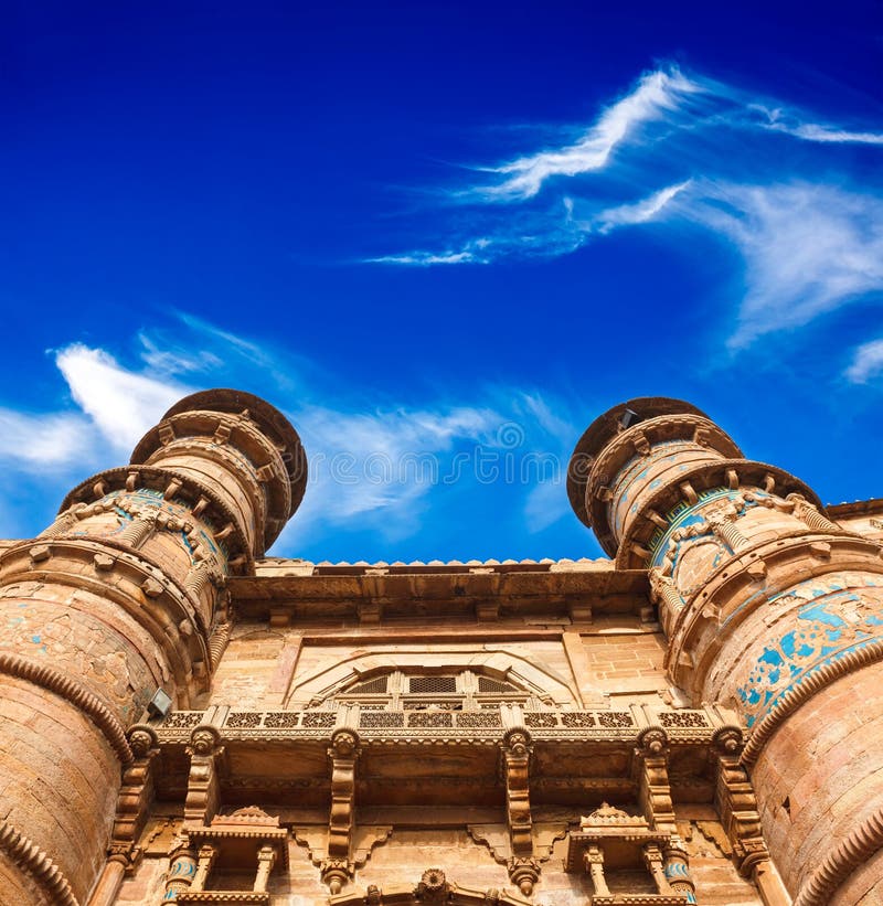 Entrance of Gwalior Fort stock photo. Image of horizontal - 55209560