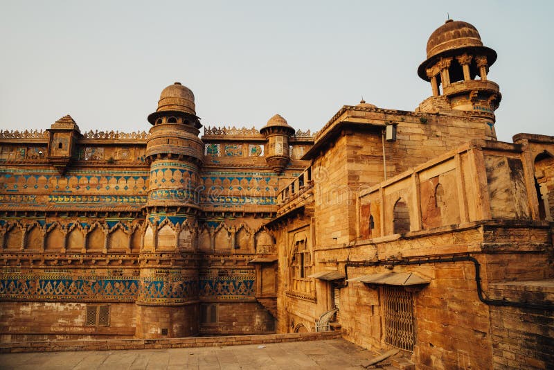 Gwalior Fort in Madhya Pradesh, India Stock Photo - Image of asian ...
