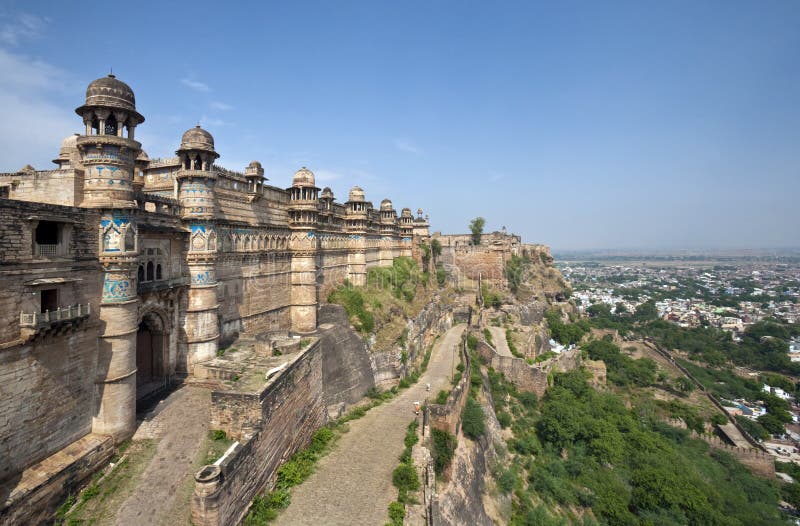 Gwalior Fort - India stock image. Image of gwalior, sightseeing - 15441565