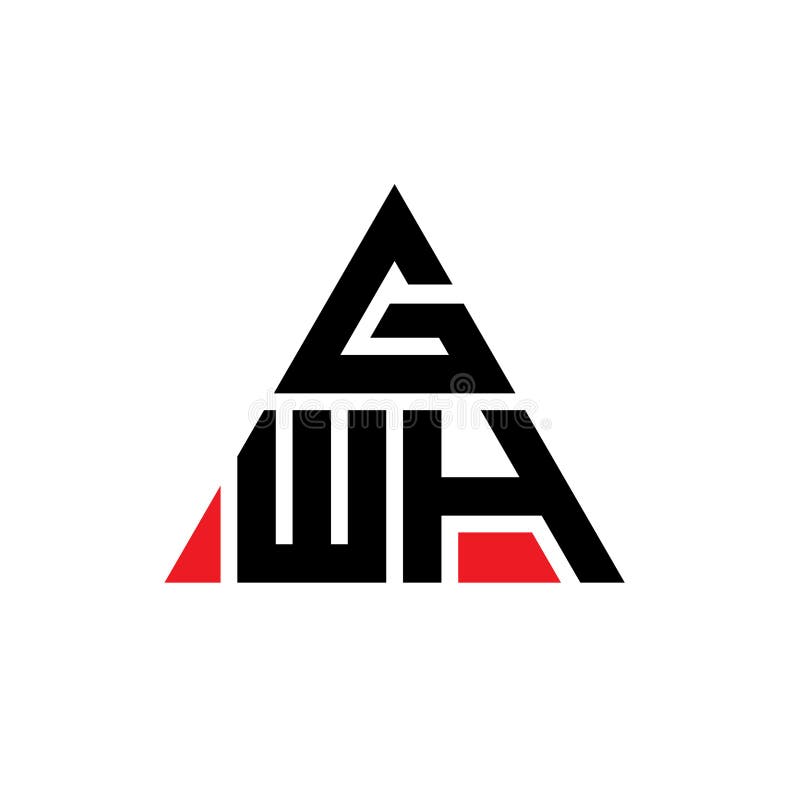 GWH Triangle Letter Logo Design with Triangle Shape. GWH Triangle Logo ...