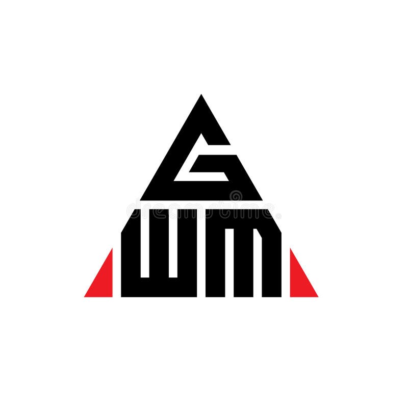 GWM Triangle Letter Logo Design with Triangle Shape. GWM Triangle Logo ...