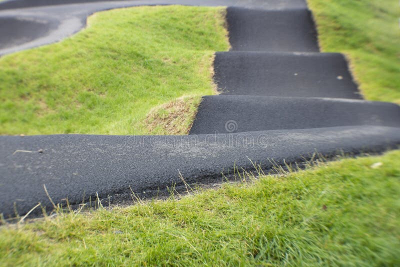 A B.M.X Race Track Banks and Bends. Stock Image - Image of challenge ...