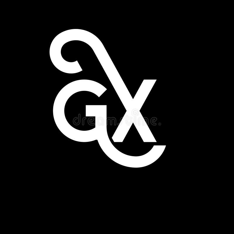 GX Letter Logo Design on Black Background. GX Creative Initials Letter ...