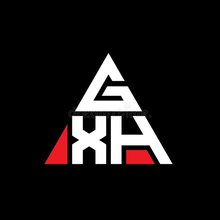 GXH Triangle Letter Logo Design with Triangle Shape. GXH Triangle Logo ...