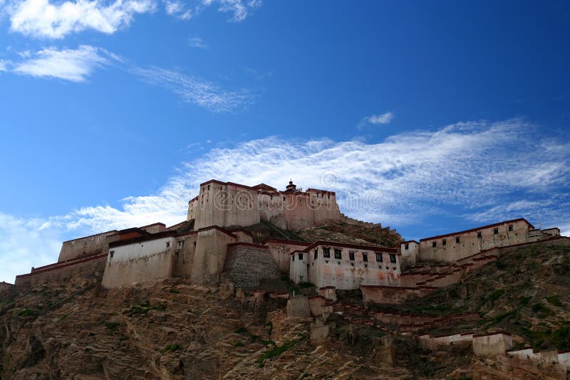 Old Tibetan Fort in Gyantse, Tibet Stock Photo - Image of heritage ...