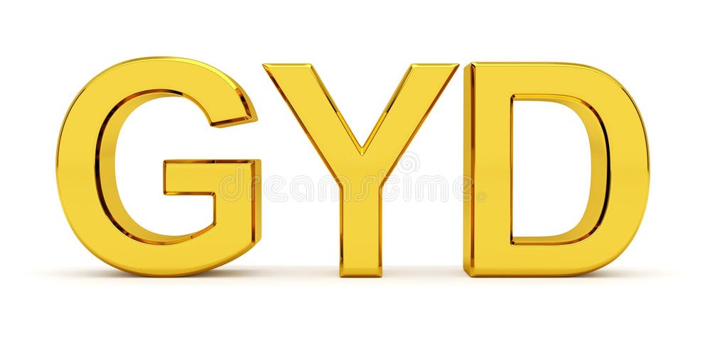 GYD Guyanese Dollar Currency Code Stock Illustration - Illustration of ...