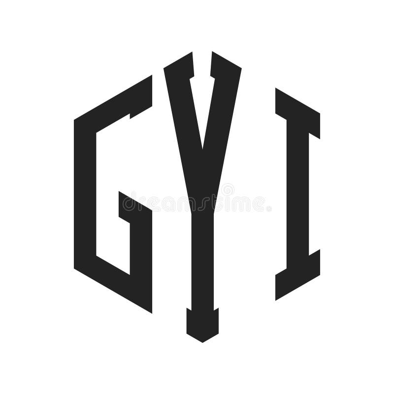 GYI Logo Design. Initial Letter GYI Monogram Logo Using Hexagon Shape ...