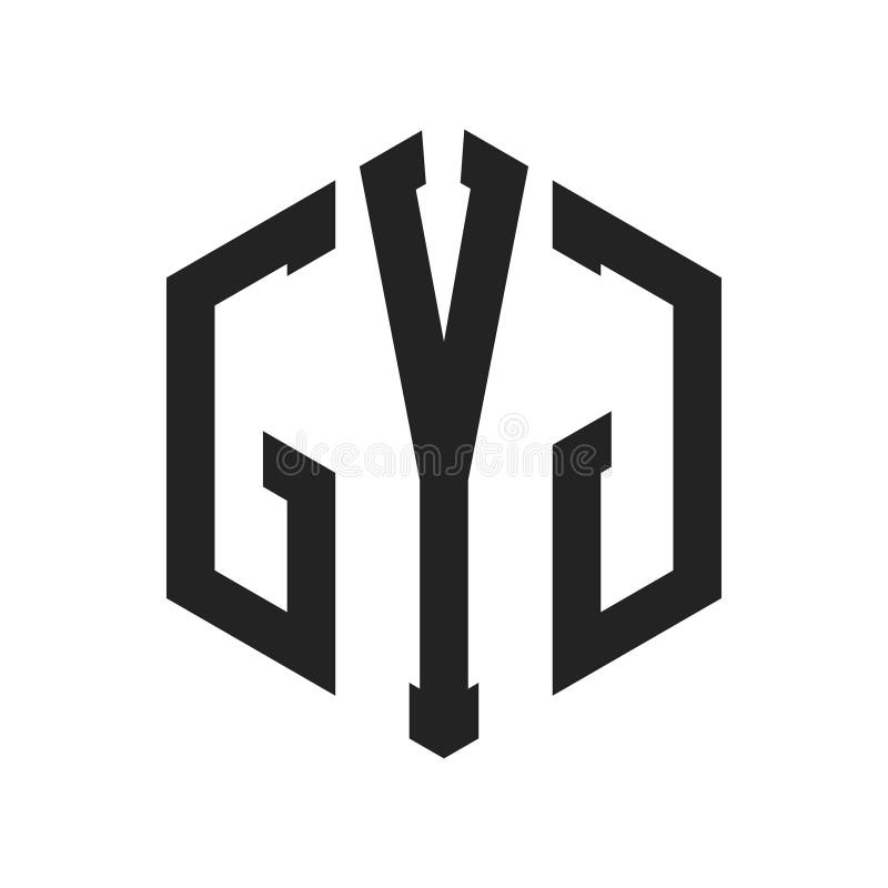 GYJ Logo Design. Initial Letter GYJ Monogram Logo Using Hexagon Shape ...