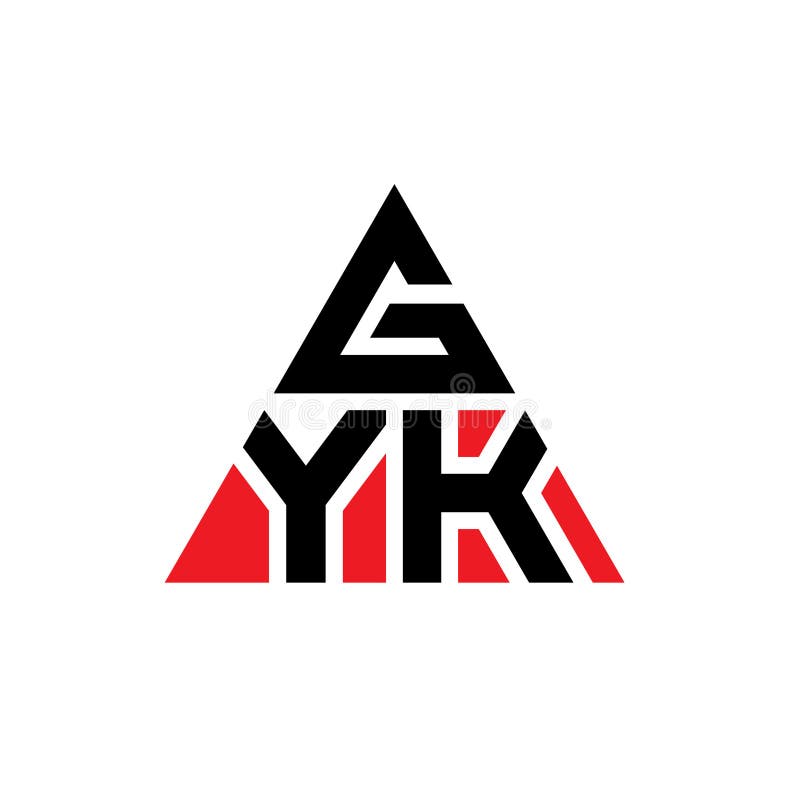 GYK Triangle Letter Logo Design with Triangle Shape. GYK Triangle Logo ...