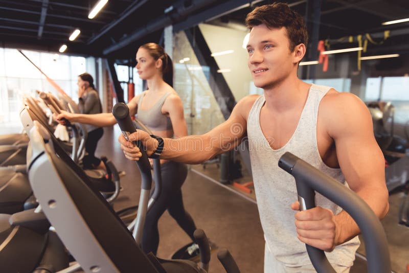 At the gym stock photo. Image of activity, cardio, health - 84846564