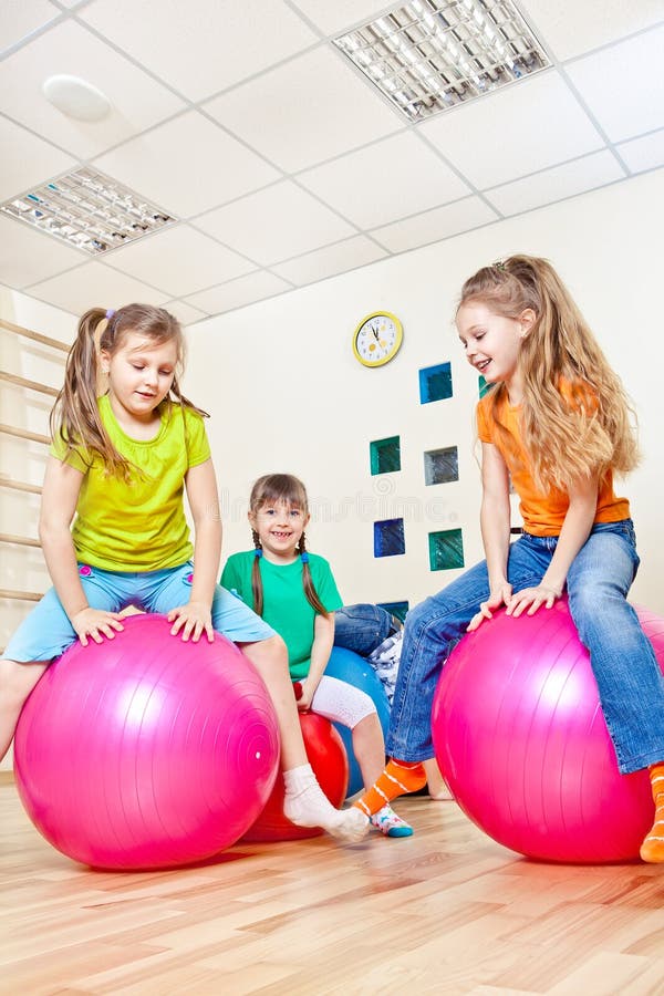 Gym balls stock photo. Image of happiness, lifestyle - 31803558