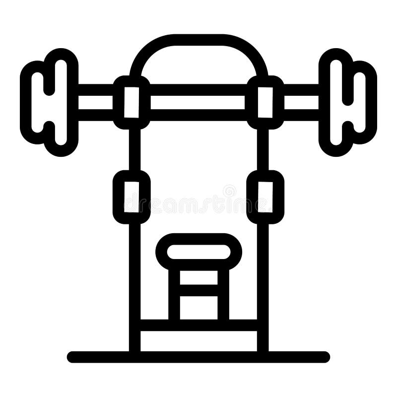 Gym Barbell Icon Outline Vector. Exercise Equipment Stock Vector ...