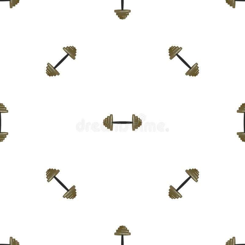 Gym Barbell Pattern Seamless Vector Stock Vector - Illustration of ...