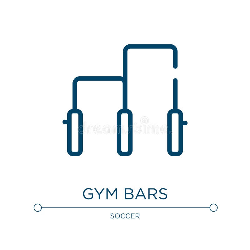 Gym Bars Icon. Linear Vector Illustration from Gym Collection. Outline ...