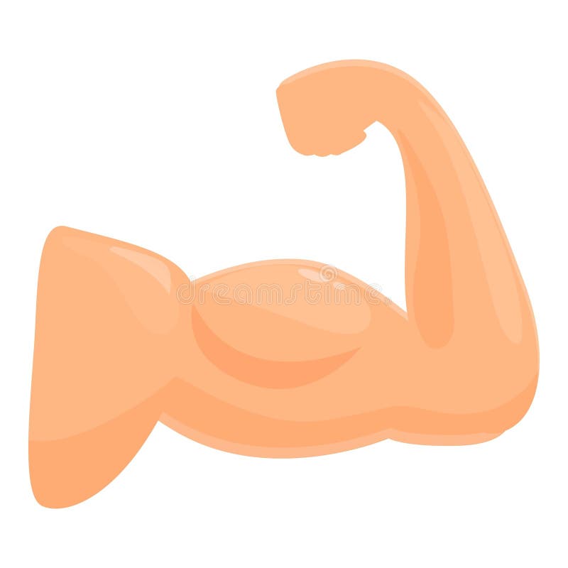 Gym Bicep Icon Cartoon Vector. Strong Arm Stock Vector - Illustration ...