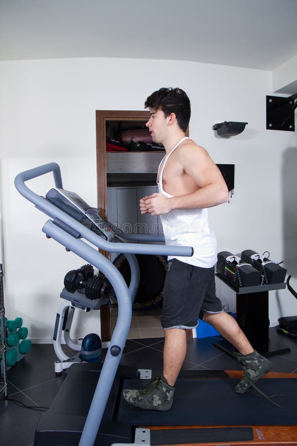 Gym boy stock photo. Image of train, running, legs, female - 40384642