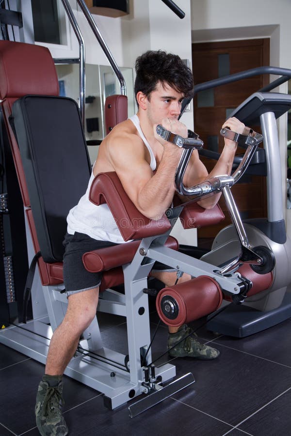 Gym boy stock photo. Image of heavy, shoulder, young - 38631700