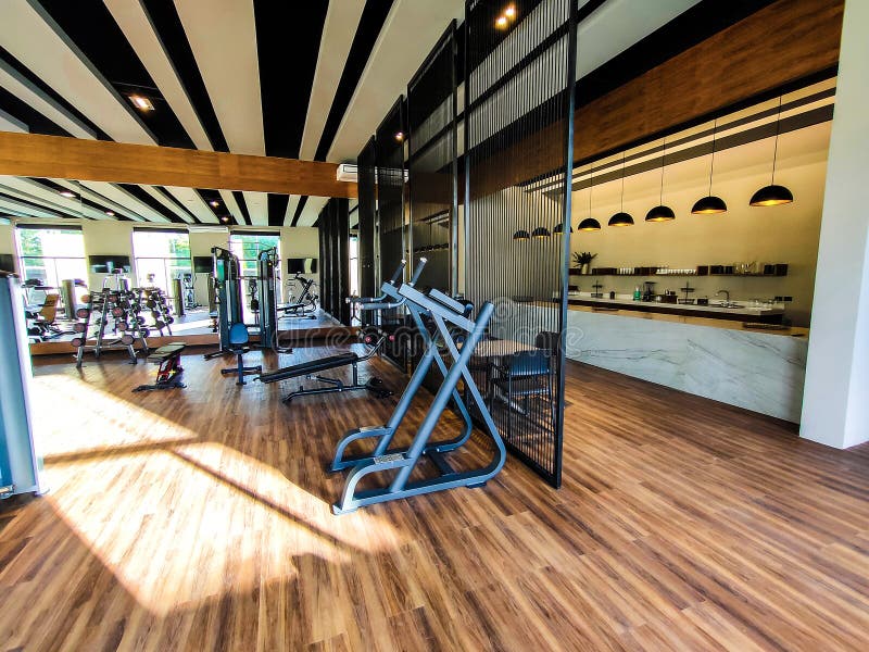 Gym and Cafeteria within a Private Residential Area Stock Image - Image ...