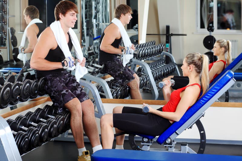 Gym centre stock photo. Image of people, coaching, centre - 12906494
