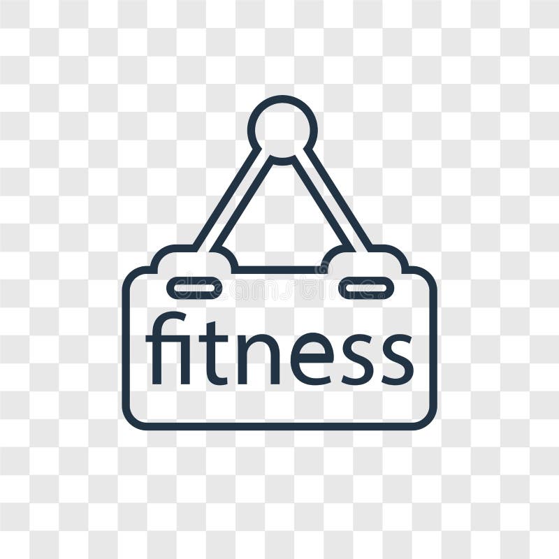 Gym Concept Vector Linear Icon Isolated on Transparent Background, Gym ...