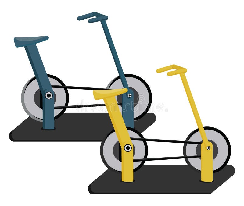 Gym cycle, icon stock vector. Illustration of bike, active - 261376084