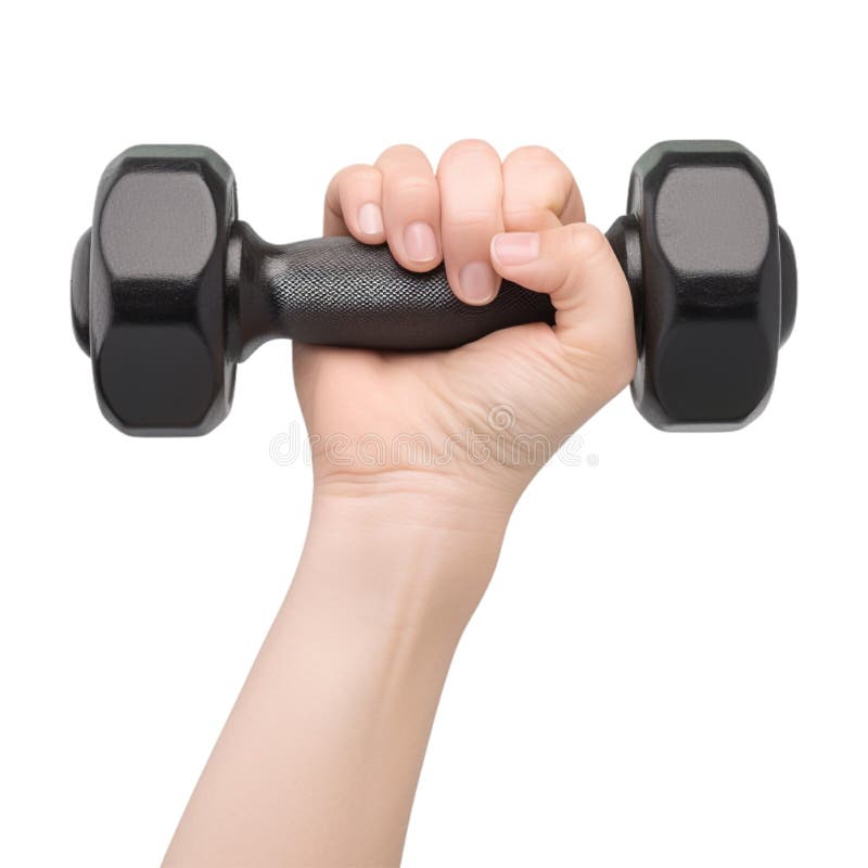 Gym Dumbbell in Hand on Transparent Background - Ai Generated Stock ...