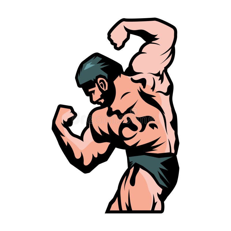 Gym emblem bodybuilder man stock vector. Illustration of workout ...