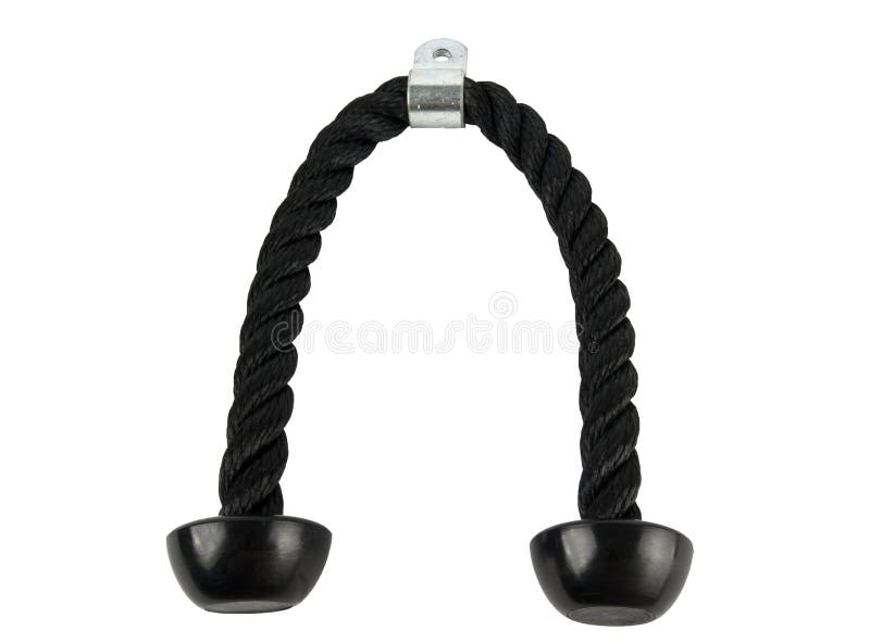 Gym Equipment Rope Isolated Stock Image - Image of workout, triceps ...