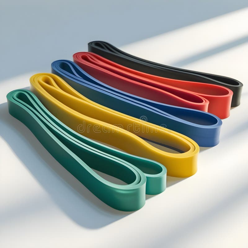 Gym Exercise Bands for Strength Training Stock Photo - Image of ...