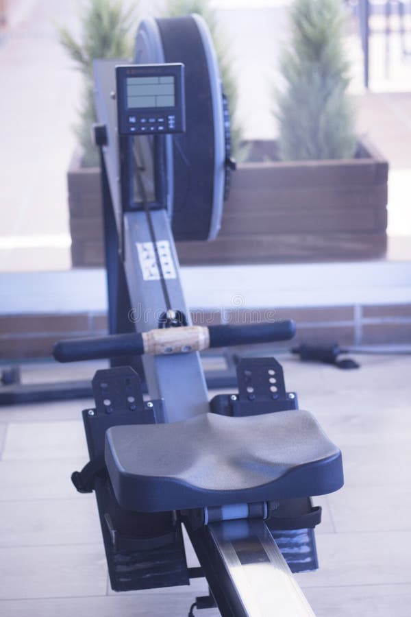 Gym Exercise Rowing Machine Stock Photo - Image of indoors, club: 78424888