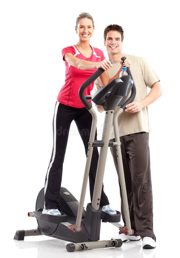Gym & Fitness stock image. Image of elliptical, happy - 12993387