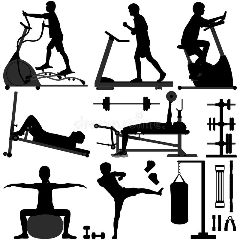 Man People Athletic Exercise Stretching Symbol Stock Vector ...