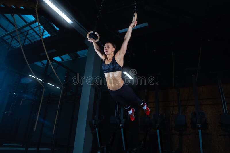 Gym hard training woman stock image. Image of training - 91804353