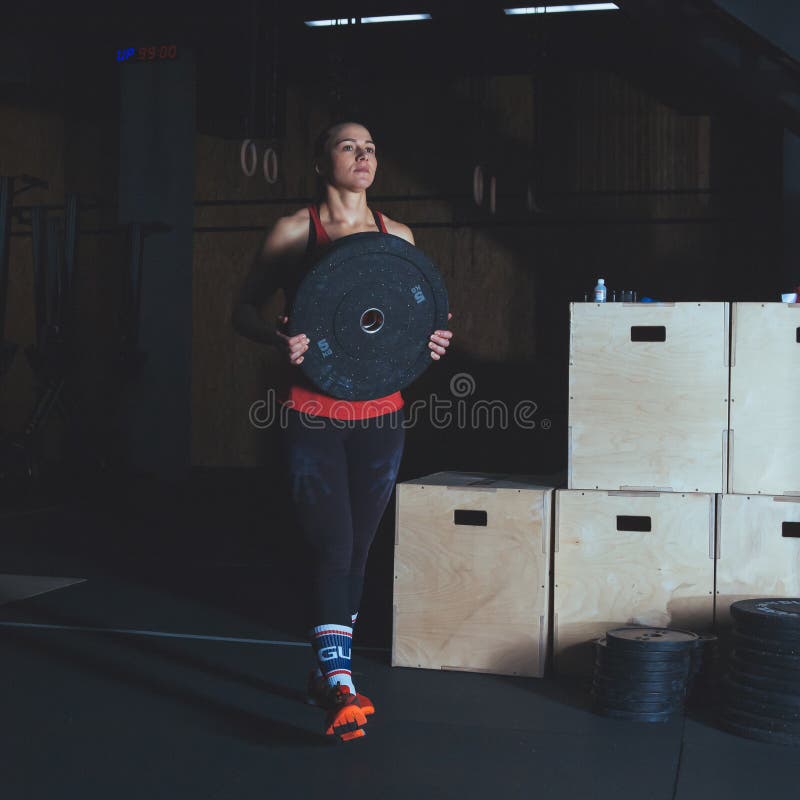 Gym hard training woman stock image. Image of training - 91804353