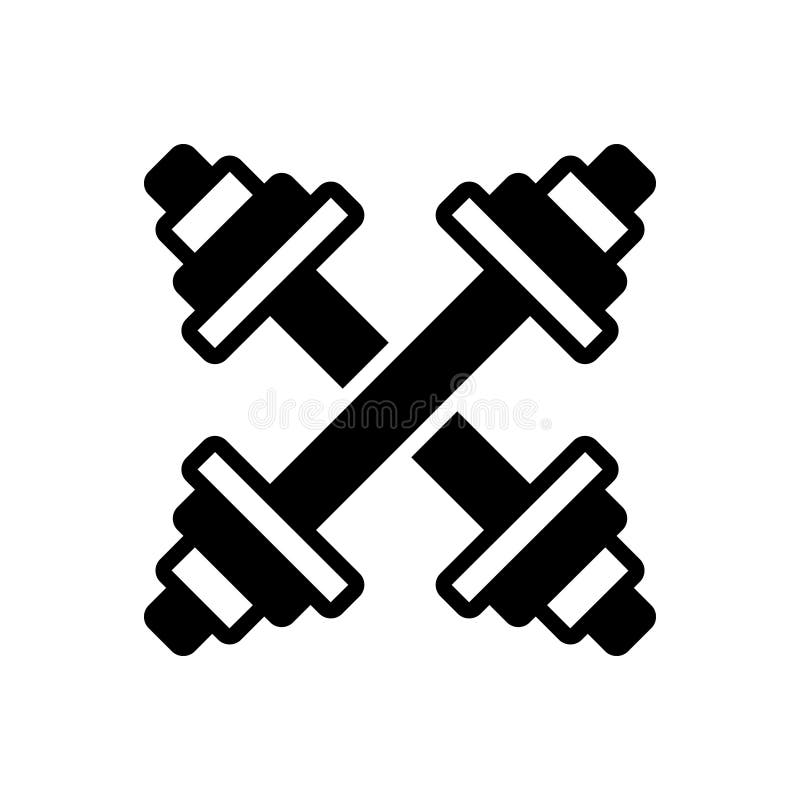 Black Solid Icon for Gym, Fitness and Robustness Stock Vector ...