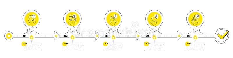 Gym Infographic 5 Steps Timeline. Sport Process with Exercise Schedule ...