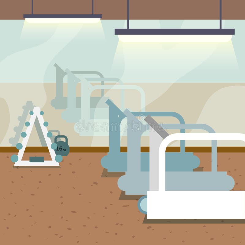 Gym interior background stock vector. Illustration of decorative - 44674445