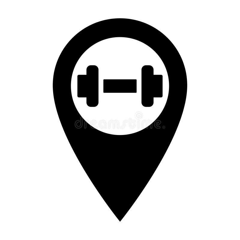 Gym Location Icon stock vector. Illustration of design - 270572494