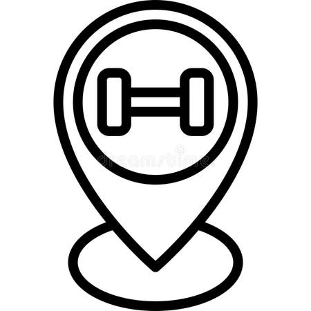 Gym Location Icon, Location Map and Navigation Vector Stock Vector ...