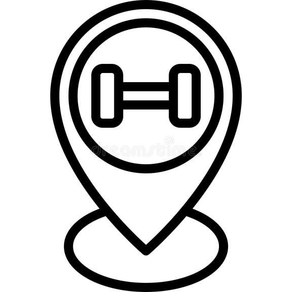 Gym Location Icon, Location Map and Navigation Vector Stock Vector ...