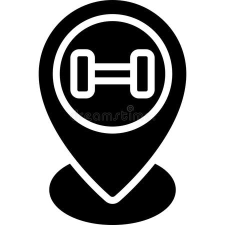 Gym Location Icon, Location Map and Navigation Vector Stock Vector ...