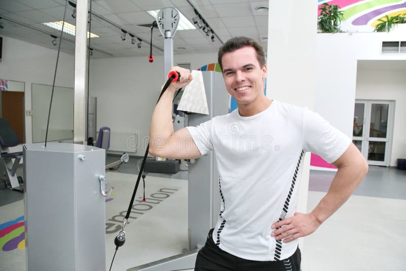 Gym man stock image. Image of exercise, class, fitness - 2229297