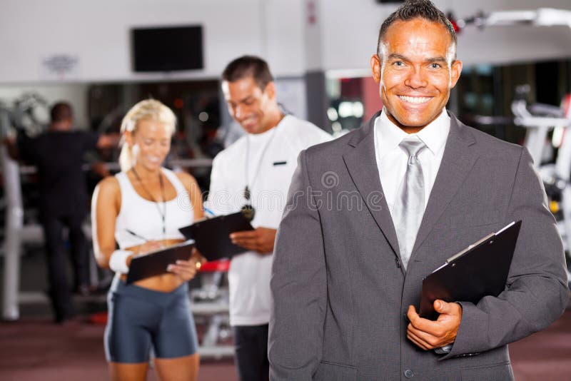 Gym manager stock photo. Image of business, caucasian - 24613286