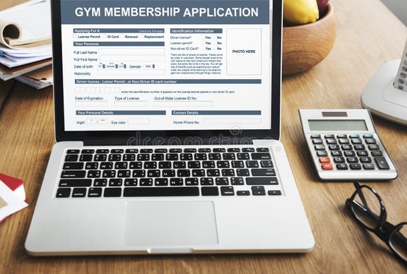 Gym Membership Application Wellness Concept Stock Photo - Image of ...