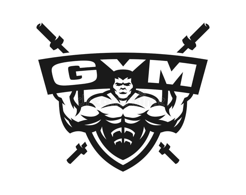 Monochrome Fitness Emblem Design Element Gym Sport Club Strong ...