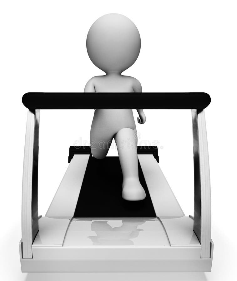 Gym Running Shows Getting Fit and Exercised 3d Rendering Stock ...
