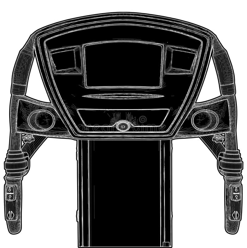 Gym Running Track Machine Vector. a Vector Illustration Isolated on ...