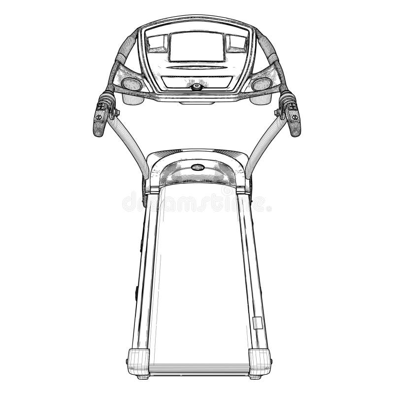 Gym Running Track Machine Vector. a Vector Illustration Isolated on ...