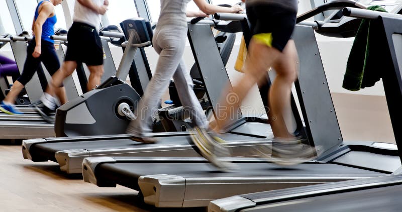 Gym Shot - Running Machines Stock Photo - Image of running, health ...